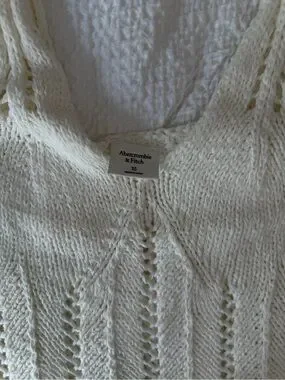 Abercrombie & Fitch | Tops | Abercrombie Fitch Cream Knit Vneck Tank ...
